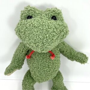 Toys | Gund Ponder Fuzzy Green Frog Plush Soft Floppy Doll | Poshmark